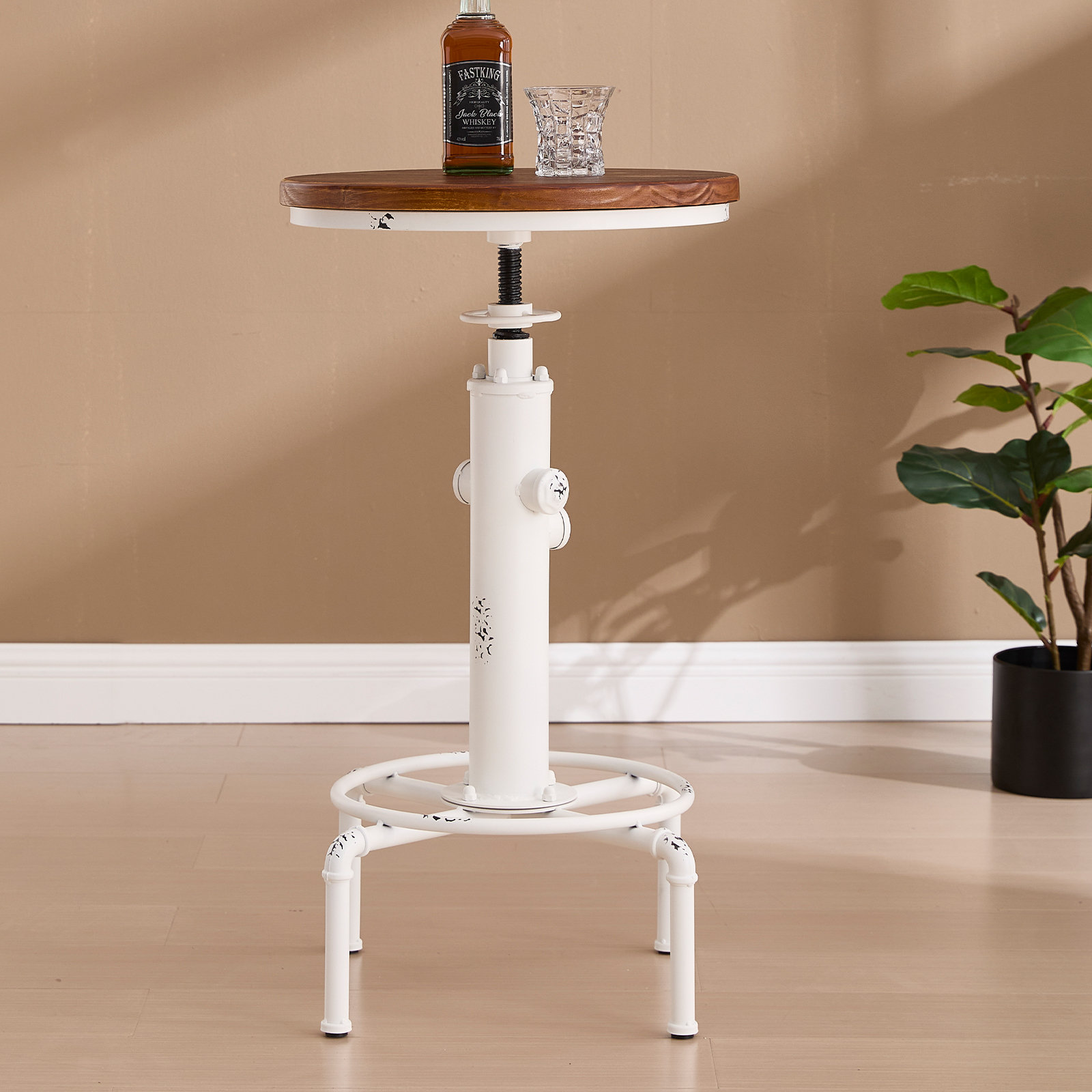 Williston Forge Counter Height Bar Table Pub Bar Table With Metal ...