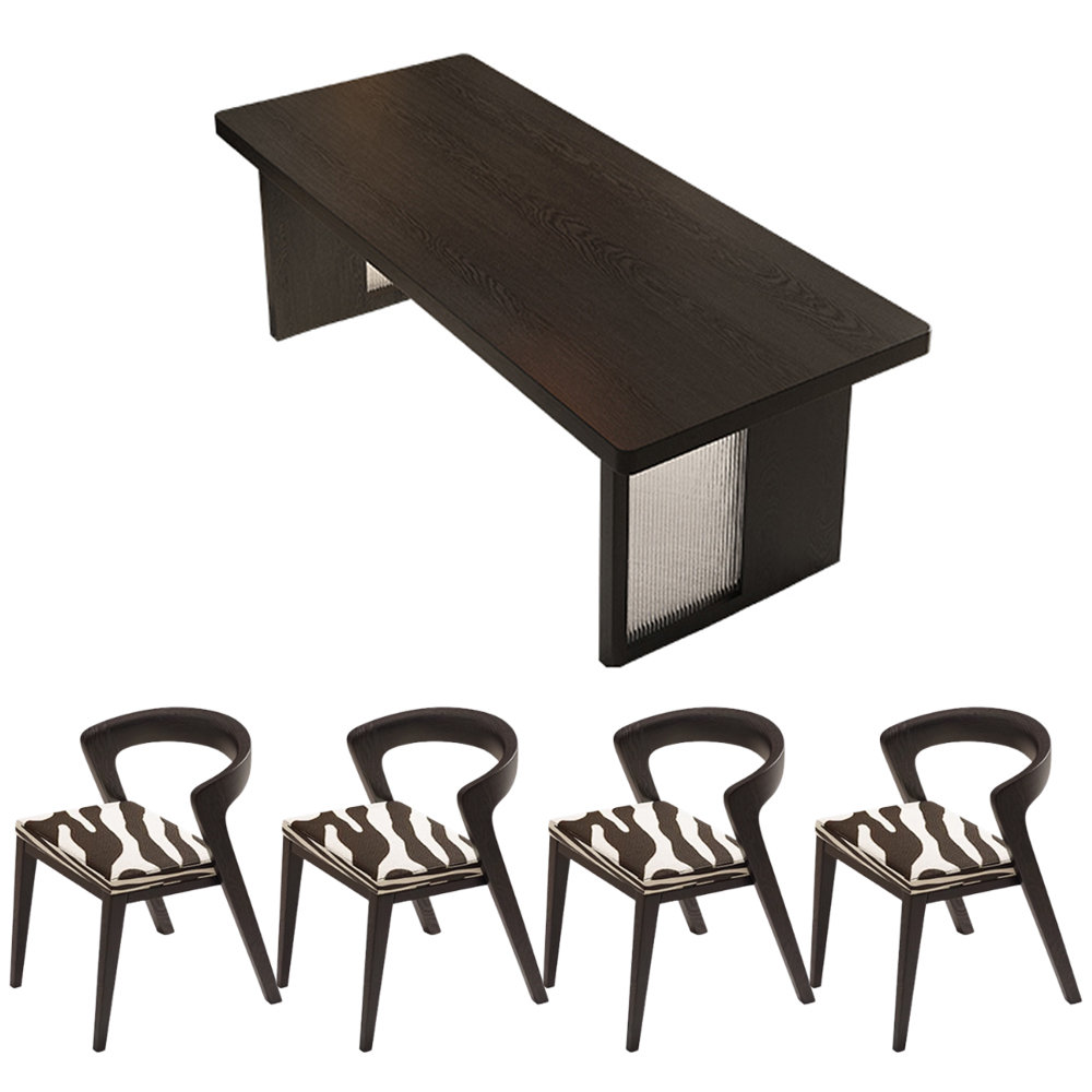 Corrigan Studio® Black Modern Ash Wood Large Board Table | Wayfair