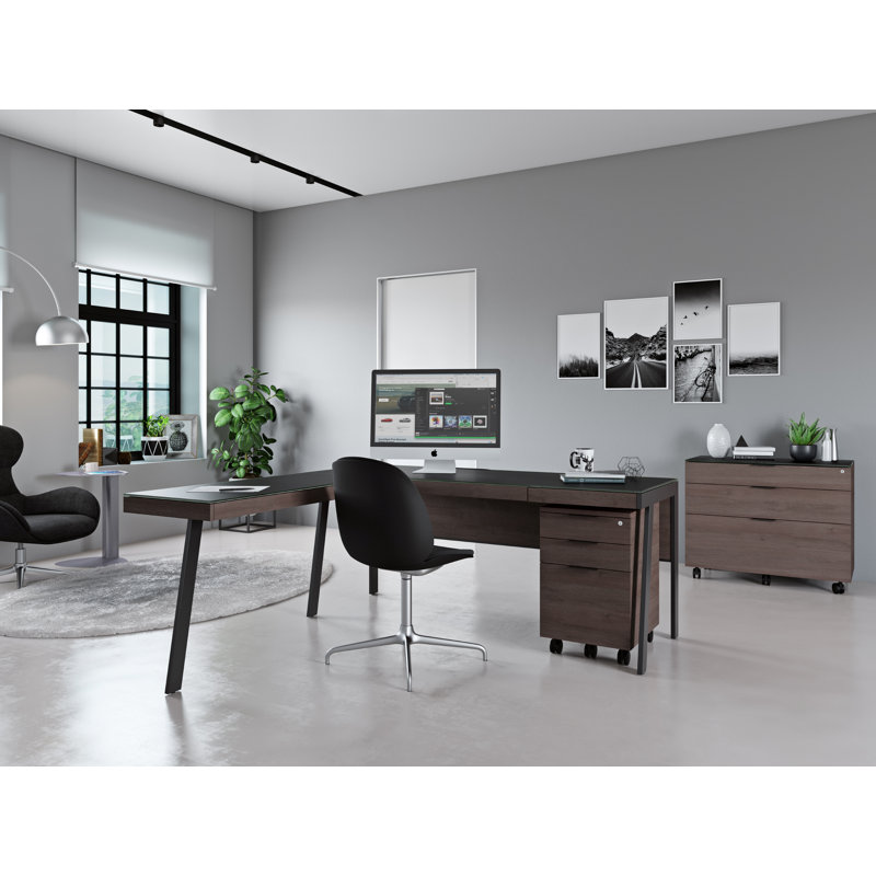 BDI Sigma Glass Desk & Reviews | AllModern