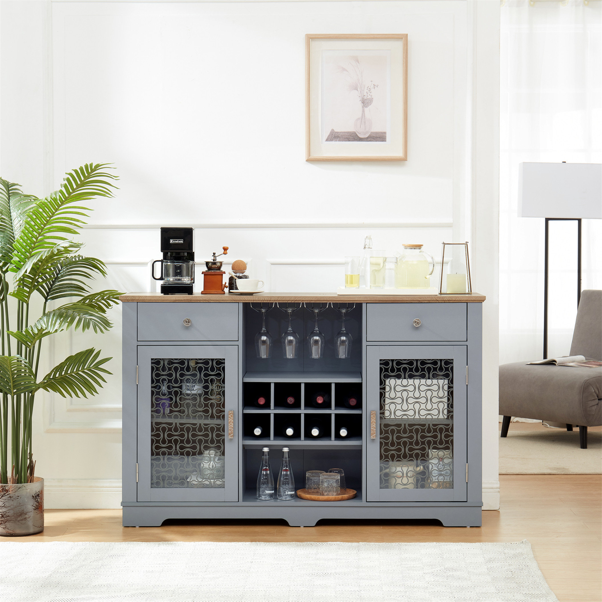 Lark Manor™ Versatile Buffet Cabinet with Multiple Storage Options for ...