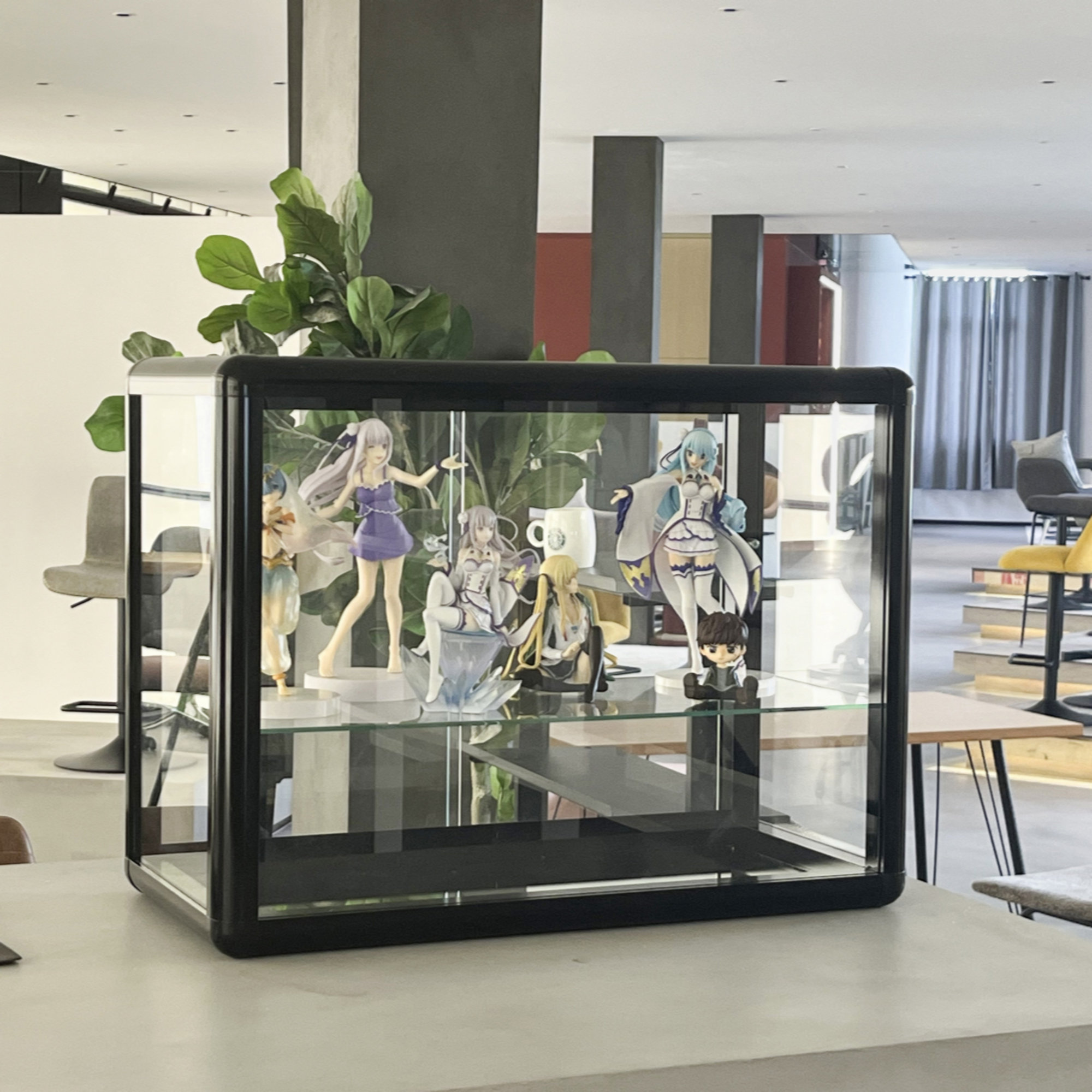 Astoria Grand Tempered Glass Counter Top Display Showcase With Sliding ...