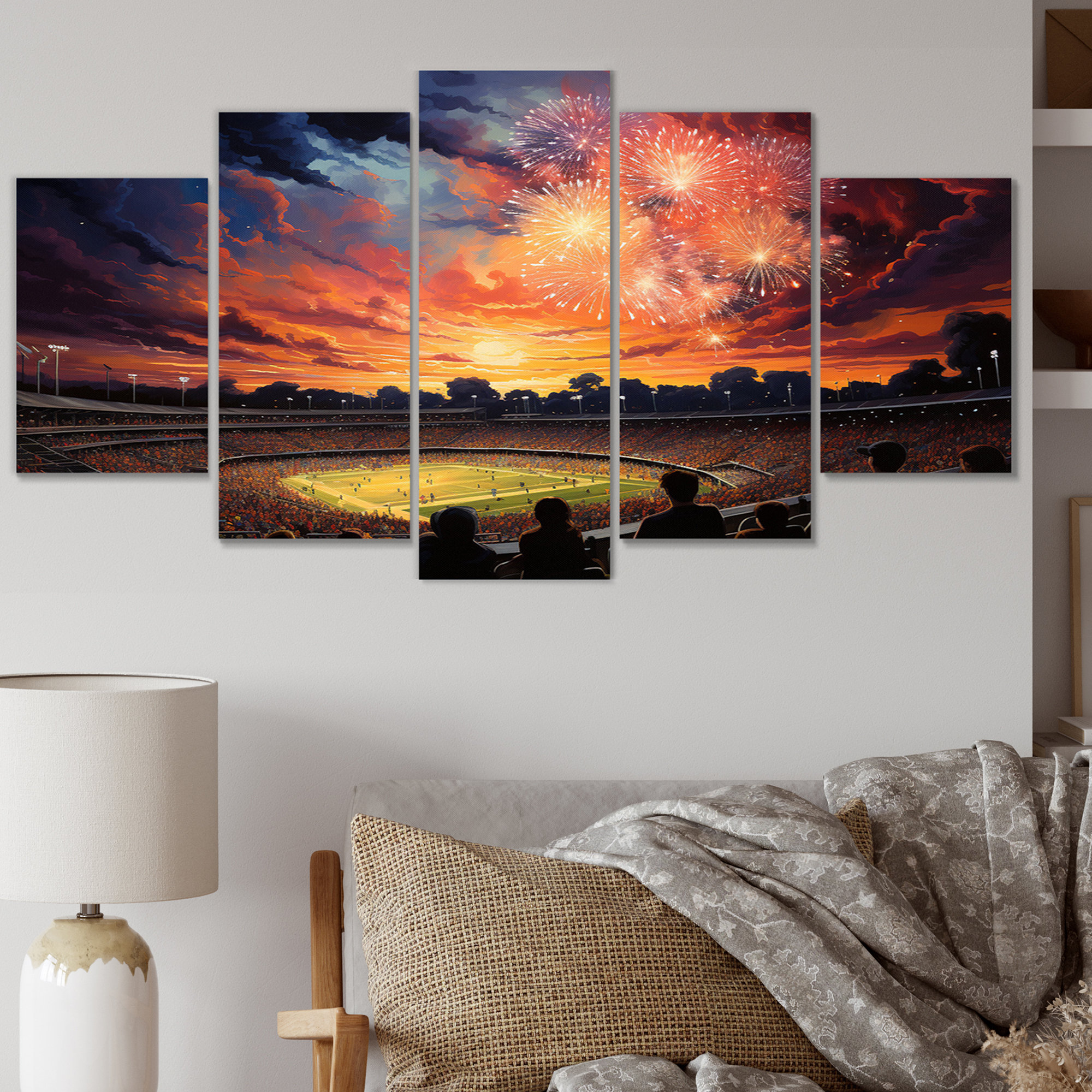 Latitude Run® Sport Stadium In Spotlight VIII - Architecture Wall Art ...