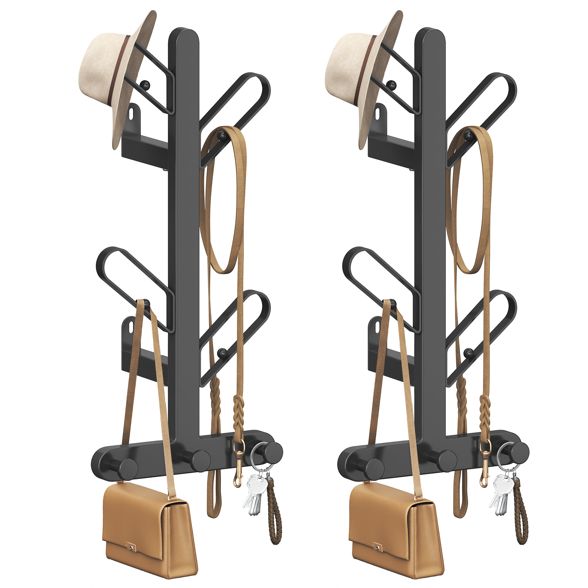 Rebrilliant Set Of 2 Wall-mounted Coat Racks | Wayfair