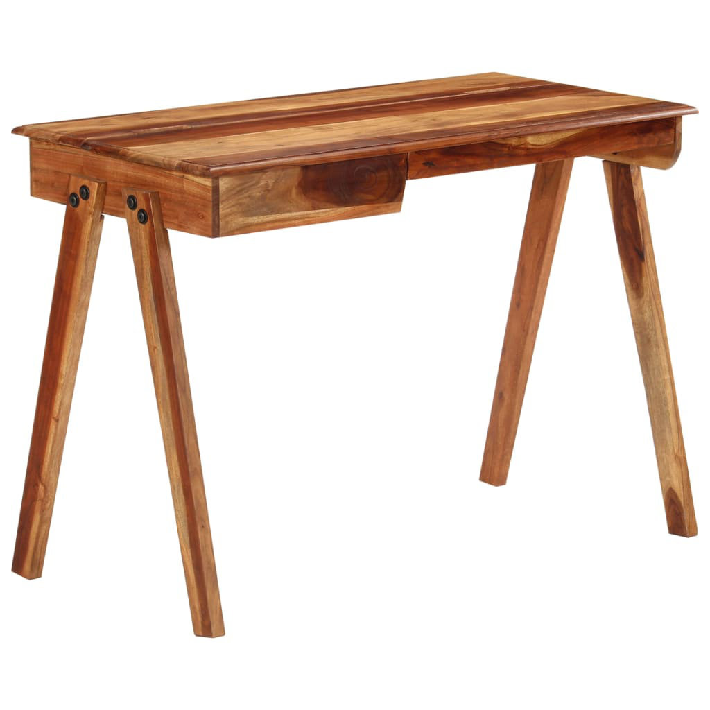 George Oliver Writing Desk Honey Solid Acacia Wood Writing Desk ...