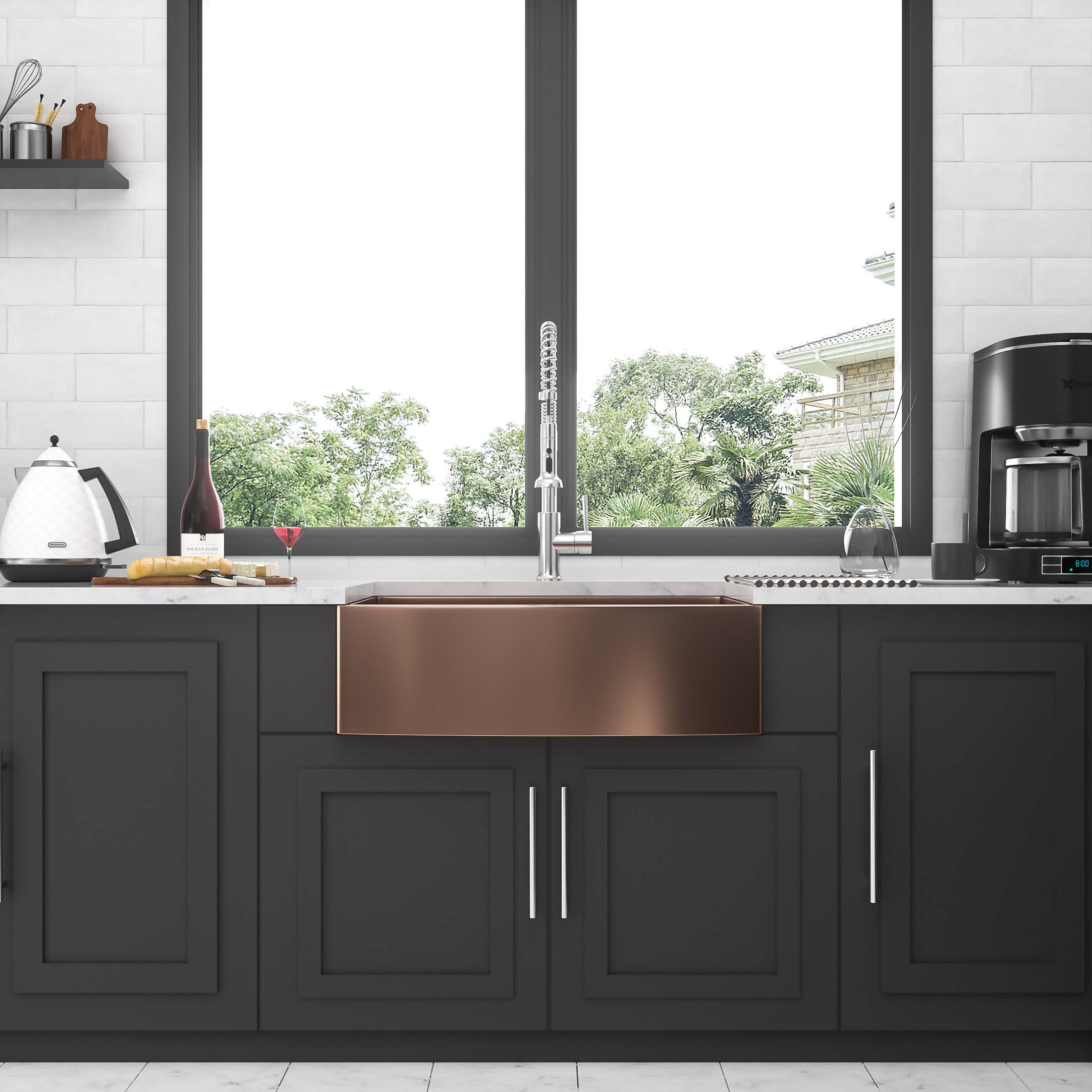 XINGHUAFEIXI 36 Gold Farmhouse Sink - 36 Inch Kitchen Sink Stainless ...