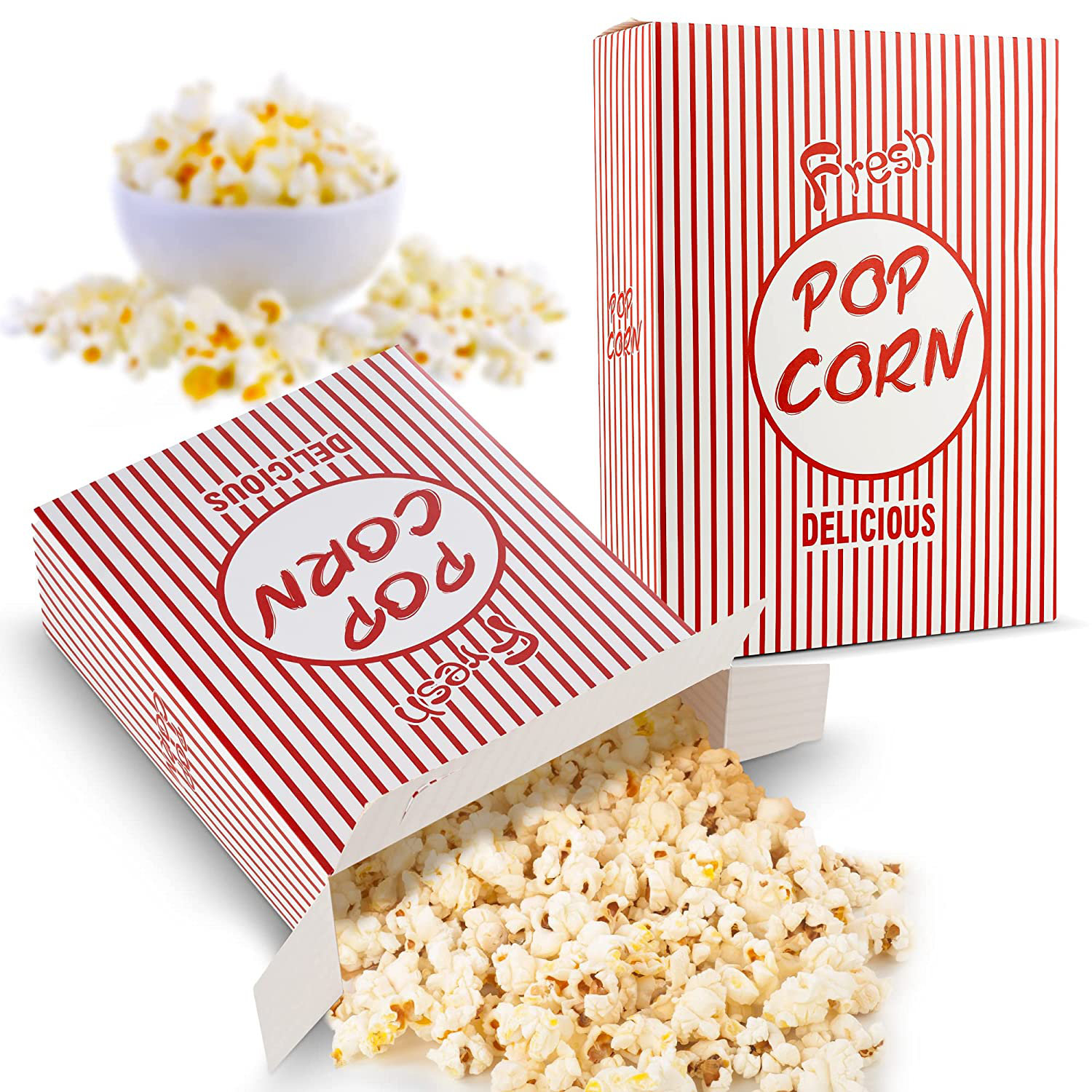 MT Products Mt Products Paper Popcorn Boxes For Party - 1.25 Oz Popcorn ...