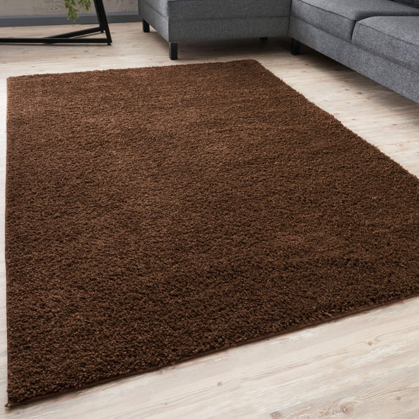 THE RUGS Myshaggy Collection Rugs Solid Design in Brown & Reviews ...