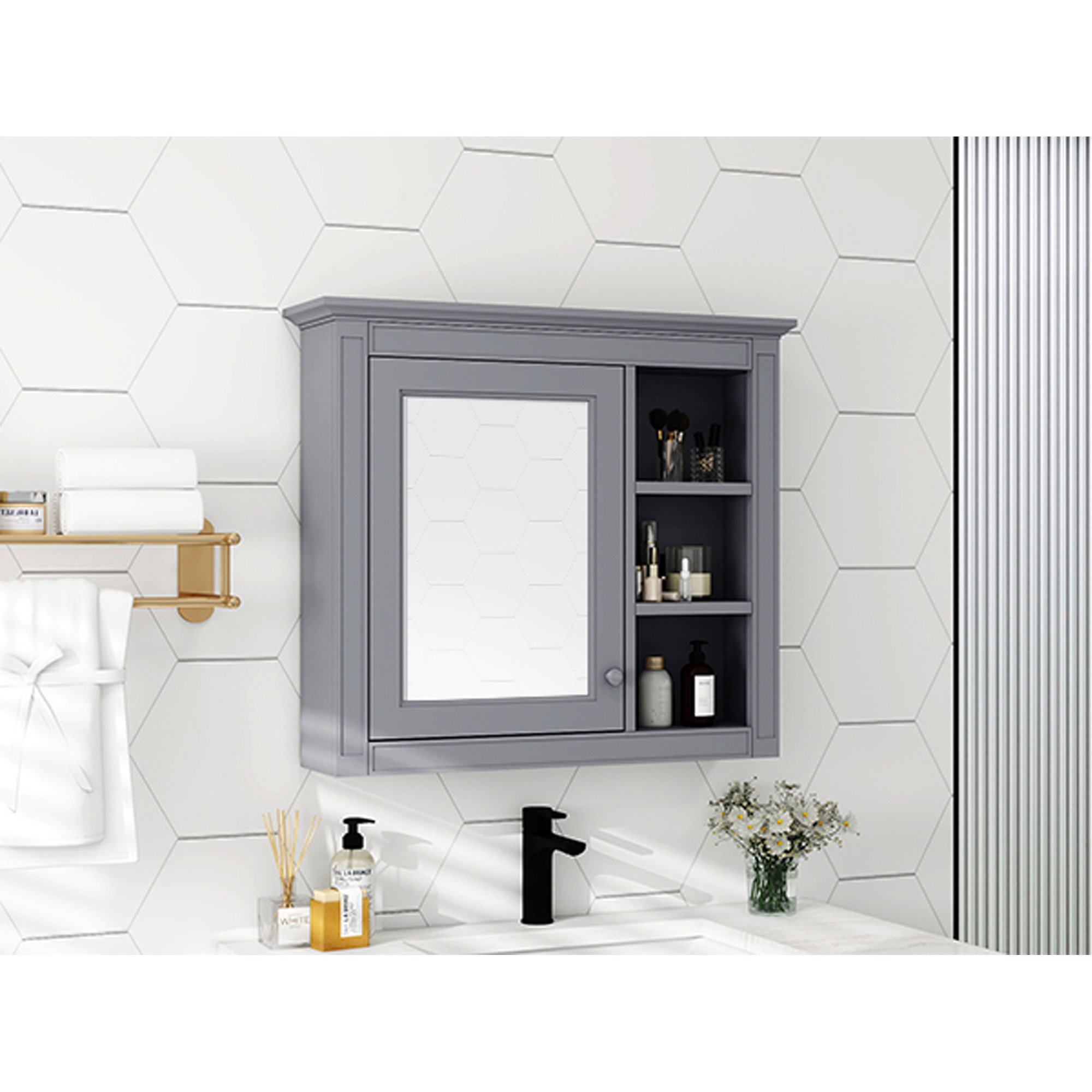 Lark Manor™ Wall-Mounted Bathroom Storage Cabinet With Mirror ...