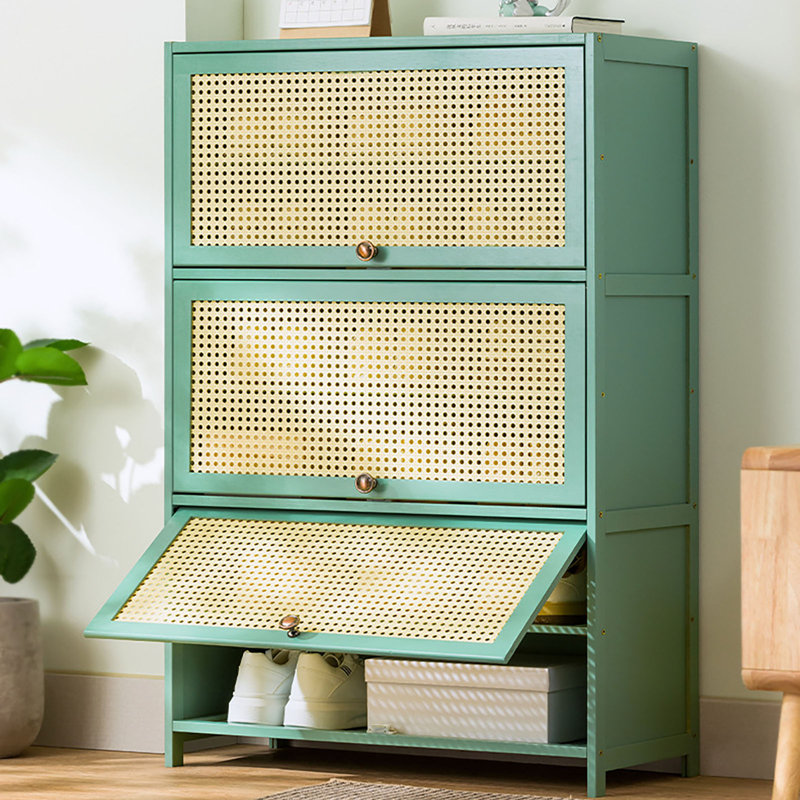 Bay Isle Home™ Bamboo Shoe Storage Cabinet Organizer 7 Tiers | Wayfair