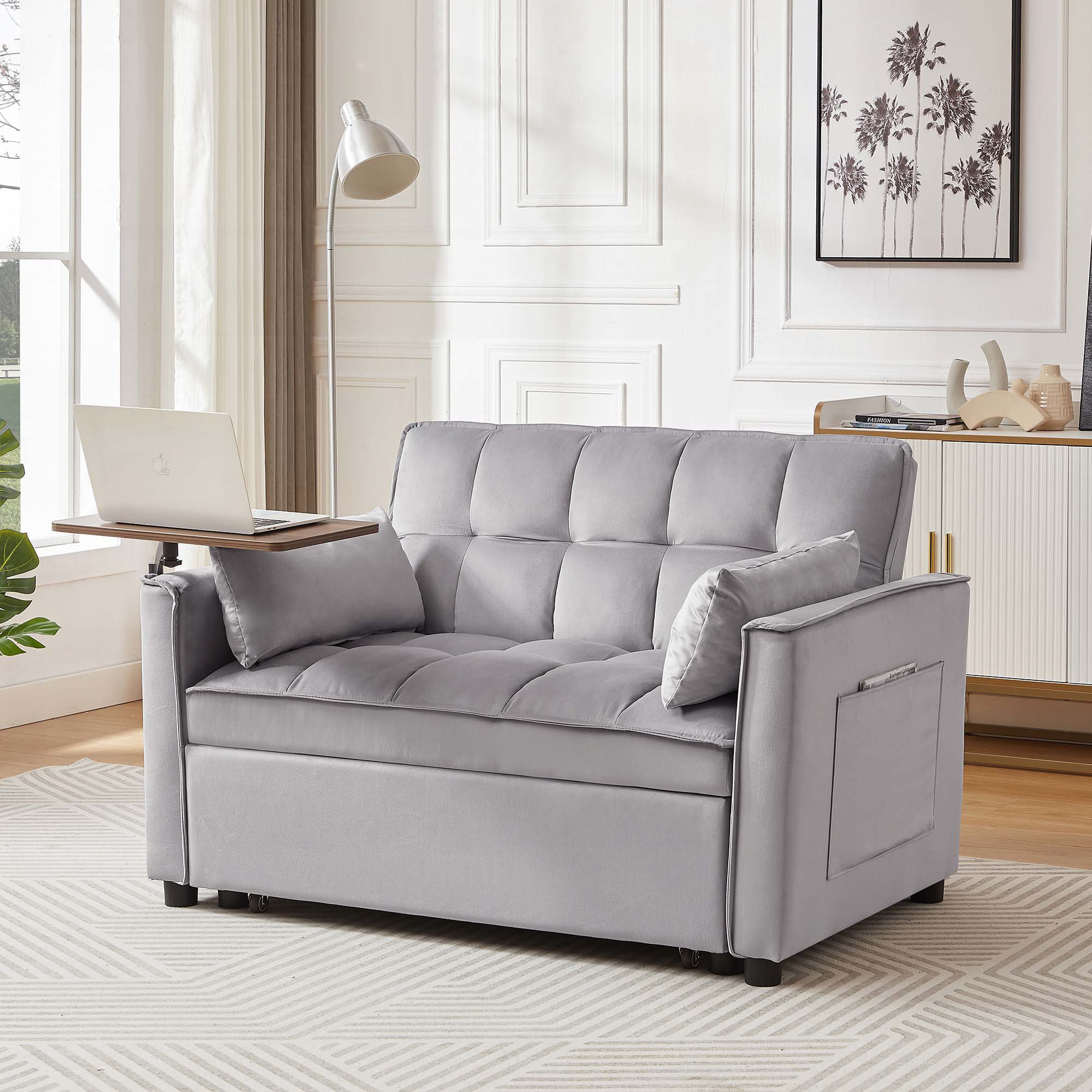 Latitude Run® Taliesen Square Arms Loveseat, Sofa Bed & Reviews | Wayfair