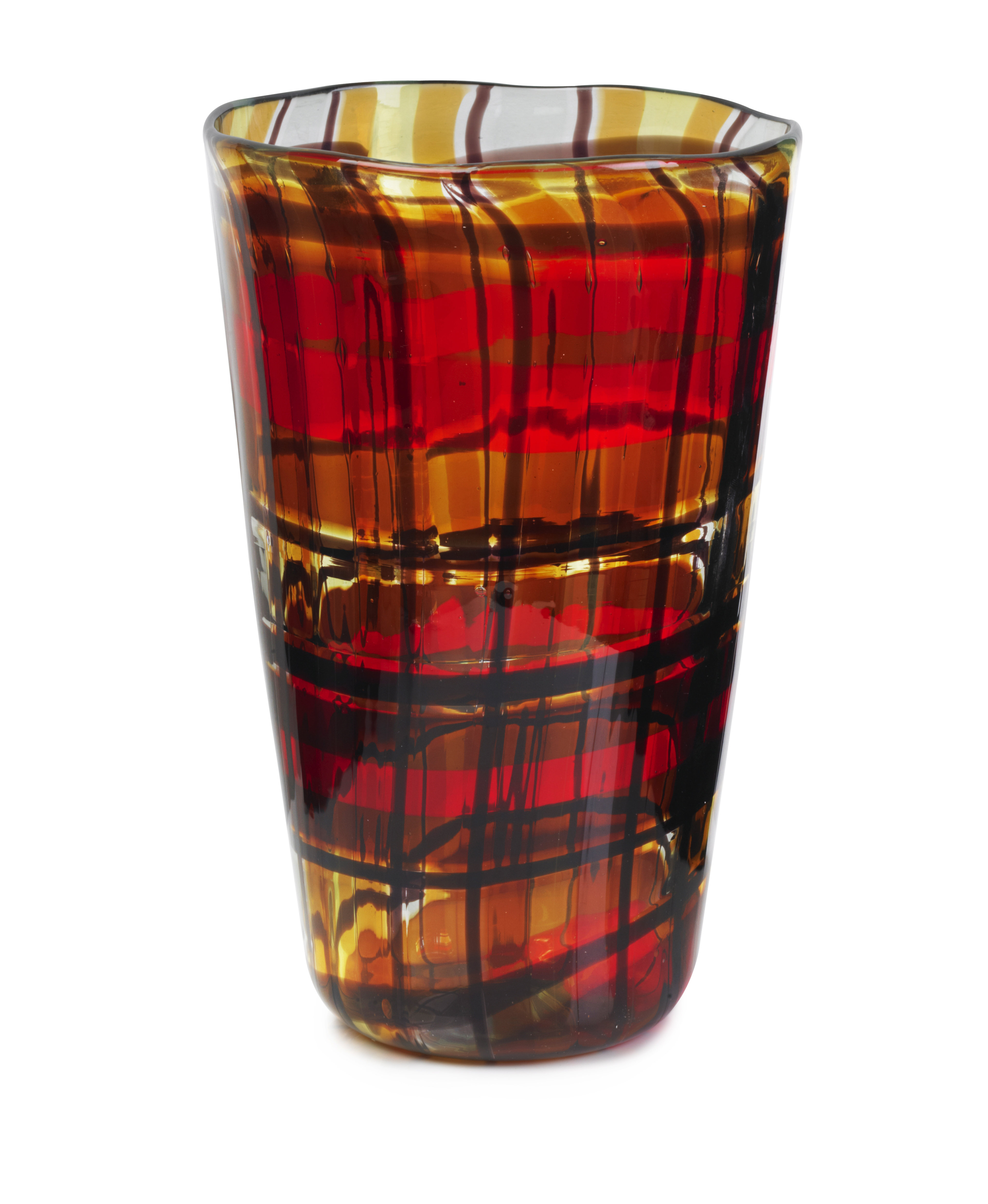 Oggetti Tartan Glass Vase | Wayfair