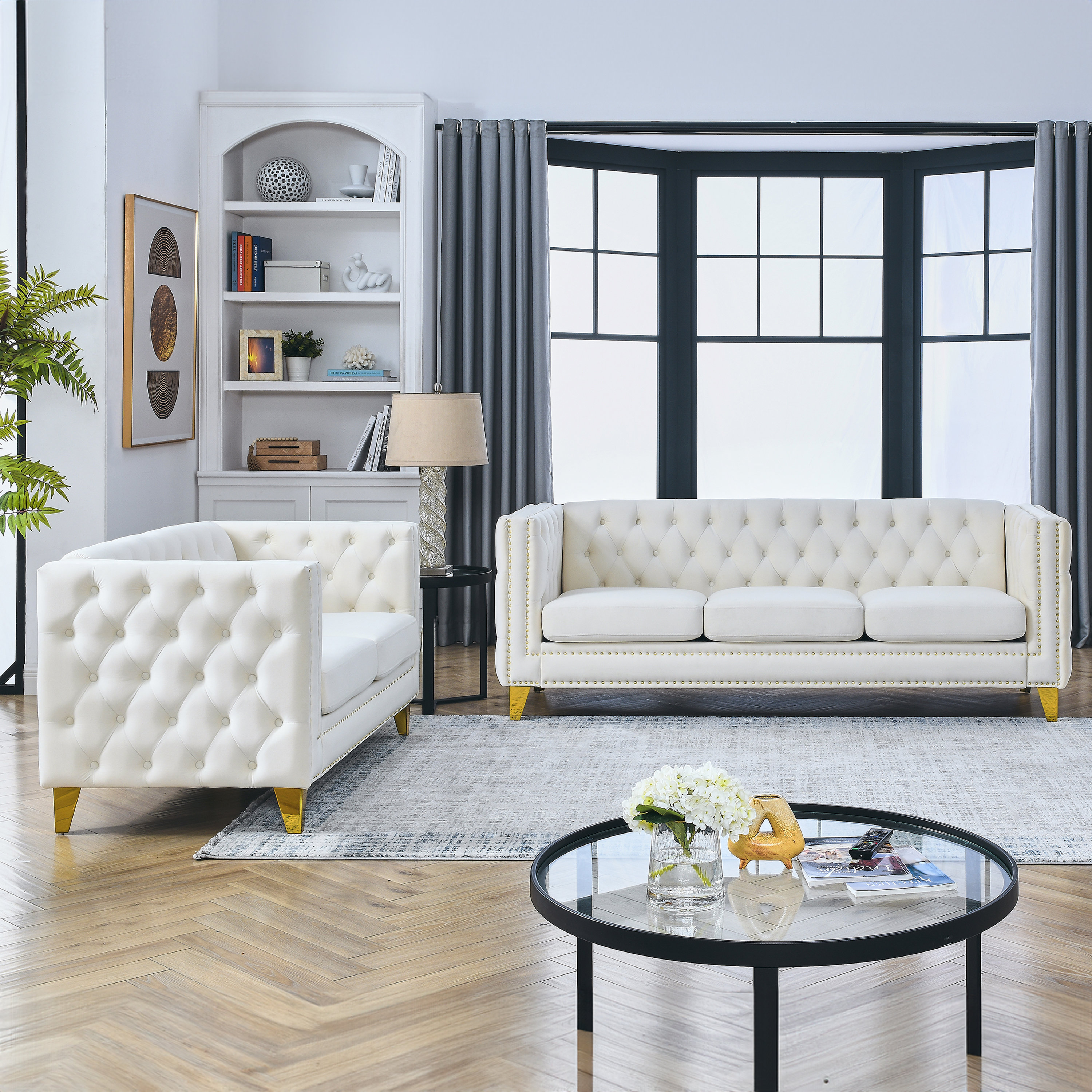 Everly Quinn Markwich 2 - Piece Velvet Living Room Set | Wayfair