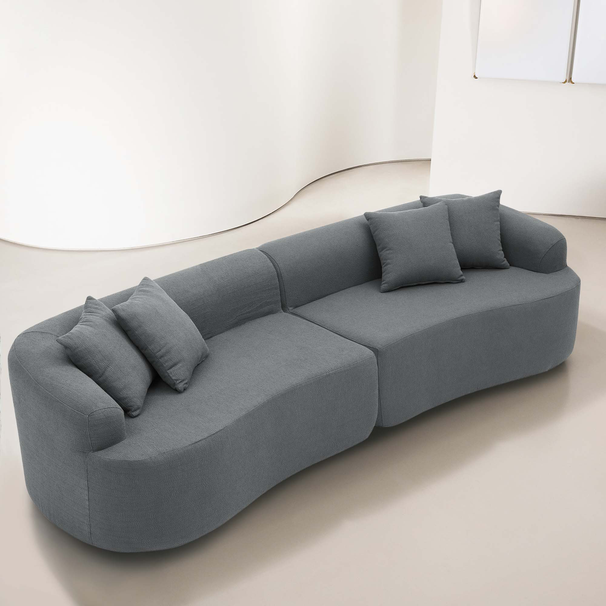 Latitude Run® Curved Modular Sectional Sofa | Wayfair