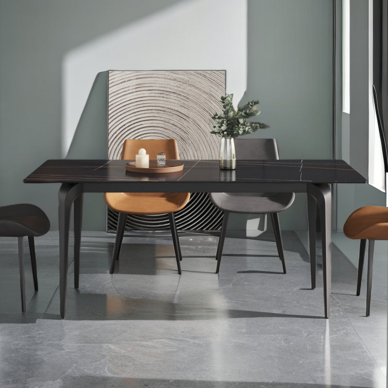 Orren Ellis Yianna Modern Stone Dining Table for Modern Kitchen Living ...