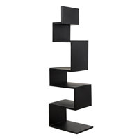 Noir Cubist 68'' H x 34'' W Solid Wood Geometric Bookcase | Perigold