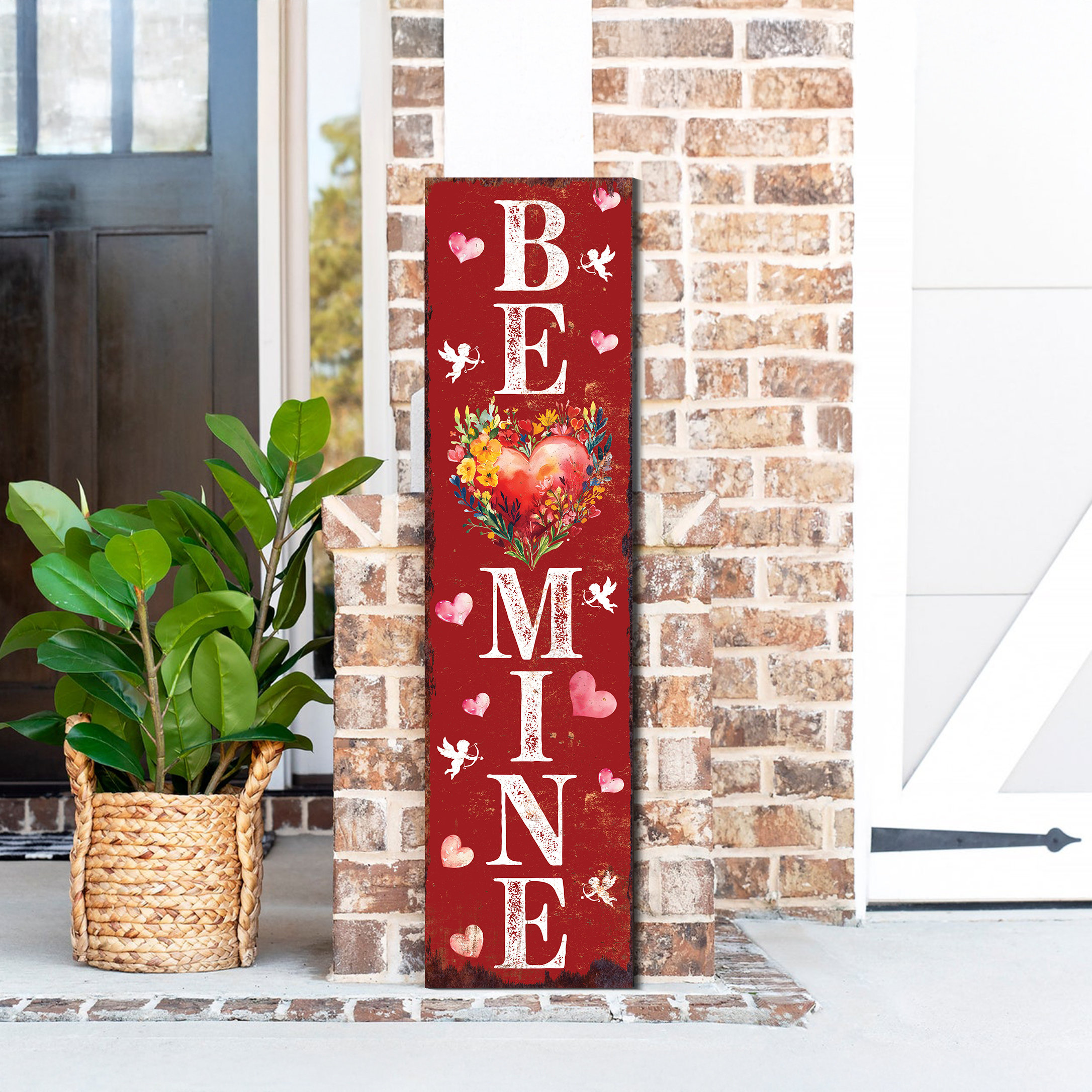 Ophelia & Co. Be Mine Valentine's Day Porch Sign | Wooden Entryway ...