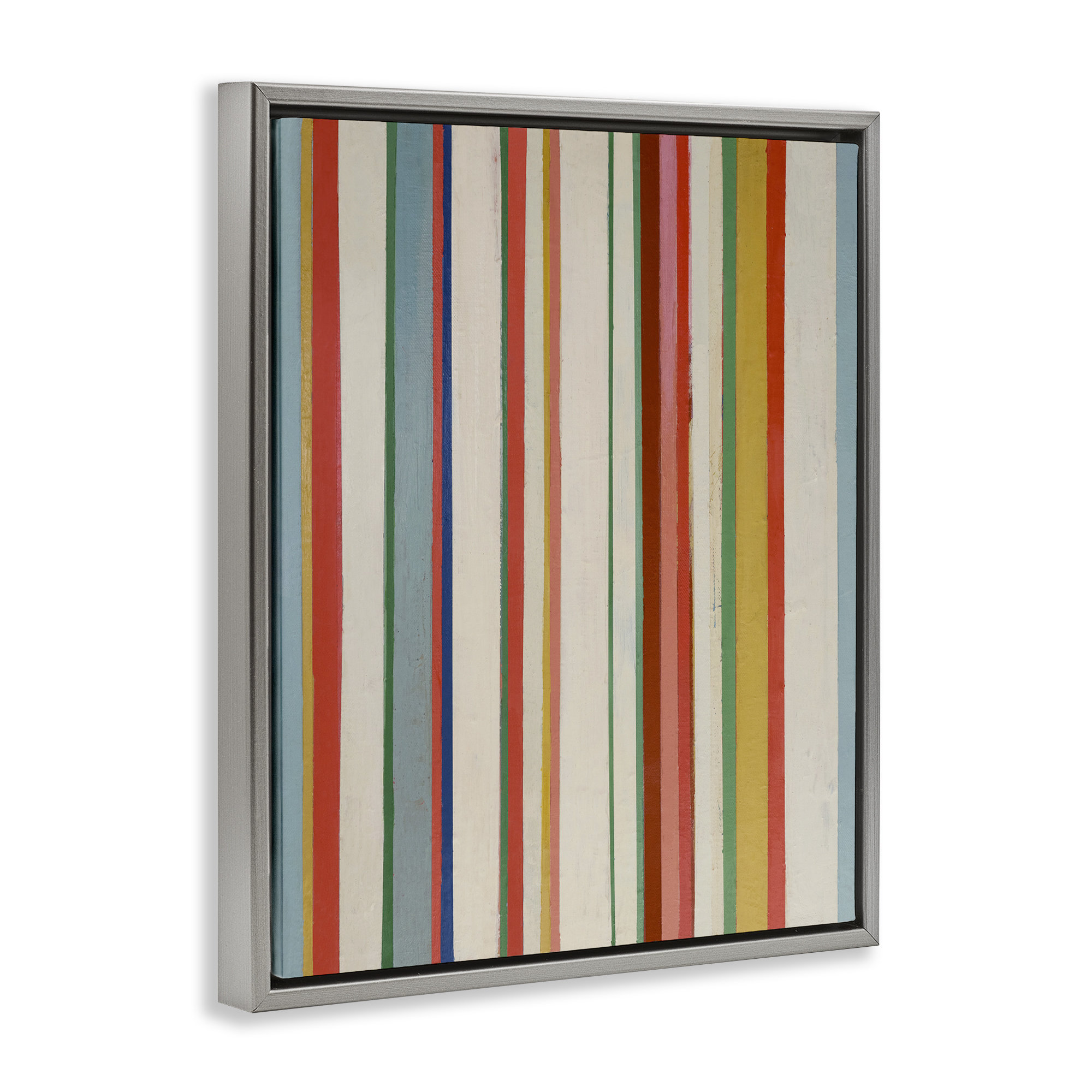 Wrought Studio™ Linear Rustic Stripes Floater Canvas Wall Art by Pippin ...