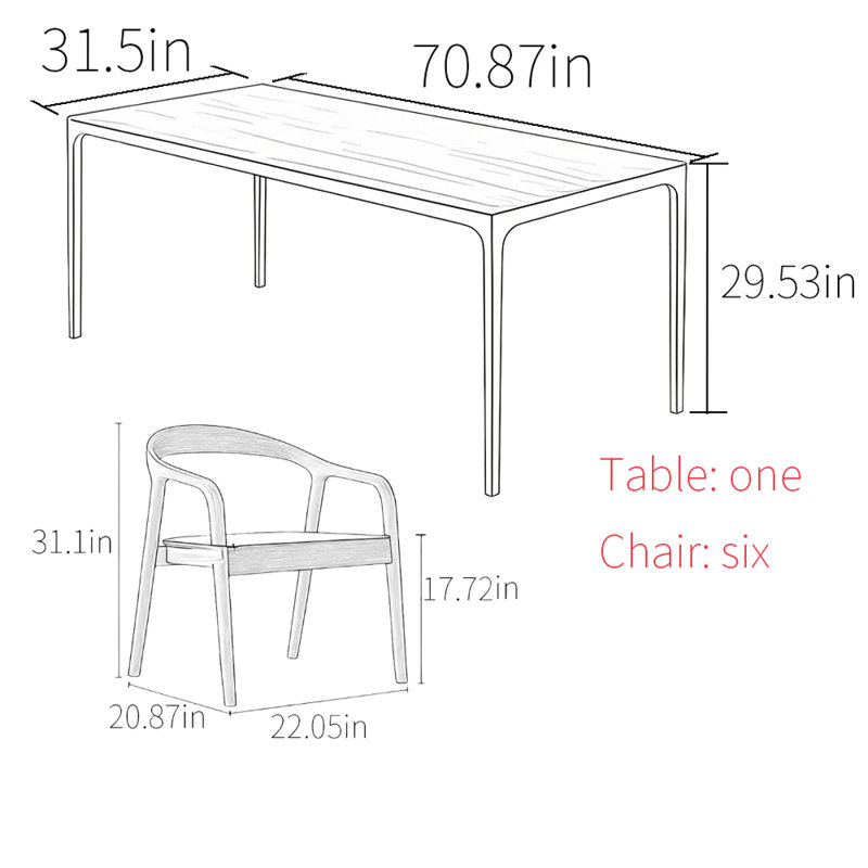 Waagy Simple White Ash Wood Dining Table | Wayfair
