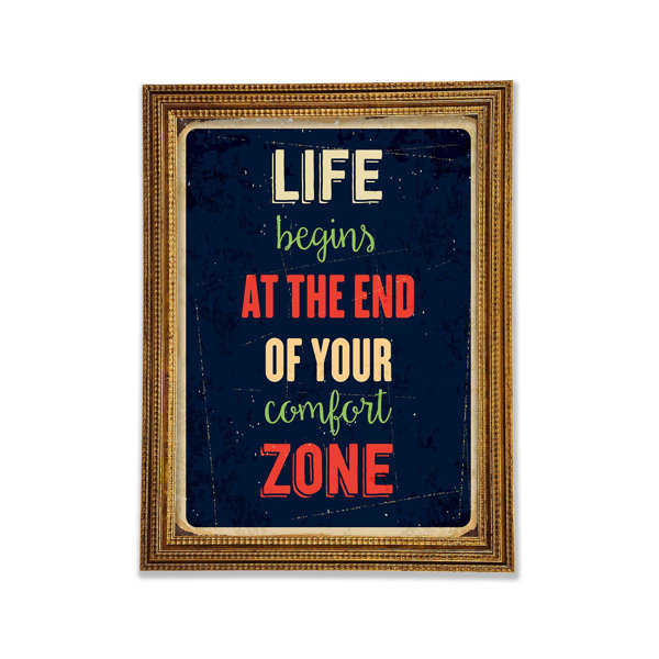 Happy Larry Life Begins At The End - Print | Wayfair.co.uk
