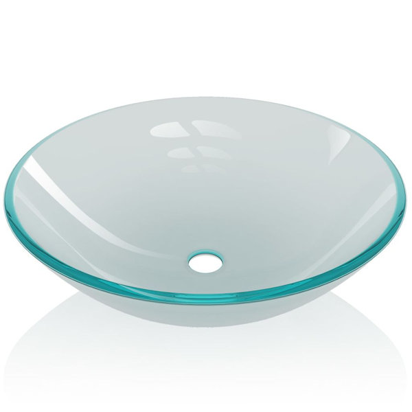 Latitude Run Argent Glass Countertop Basin & Reviews | Wayfair.co.uk