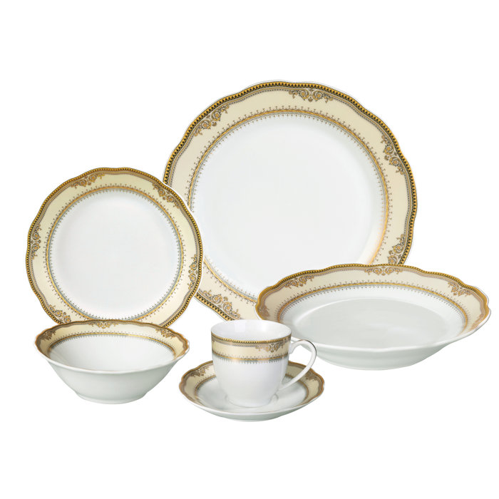 Lorren Home Trends Porcelain China Dinnerware Set - Service for 4 ...