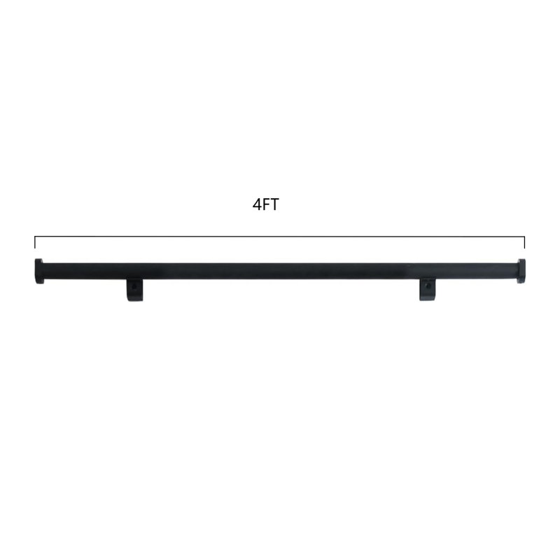 Latitude Run® Contemporary Telescopic Vertically Stored Black Aluminum ...