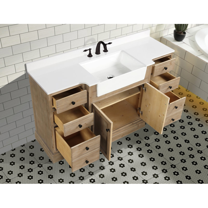 Birch Lane™ Ensemble de meuble-lavabo simple 60 po Dayna et ...