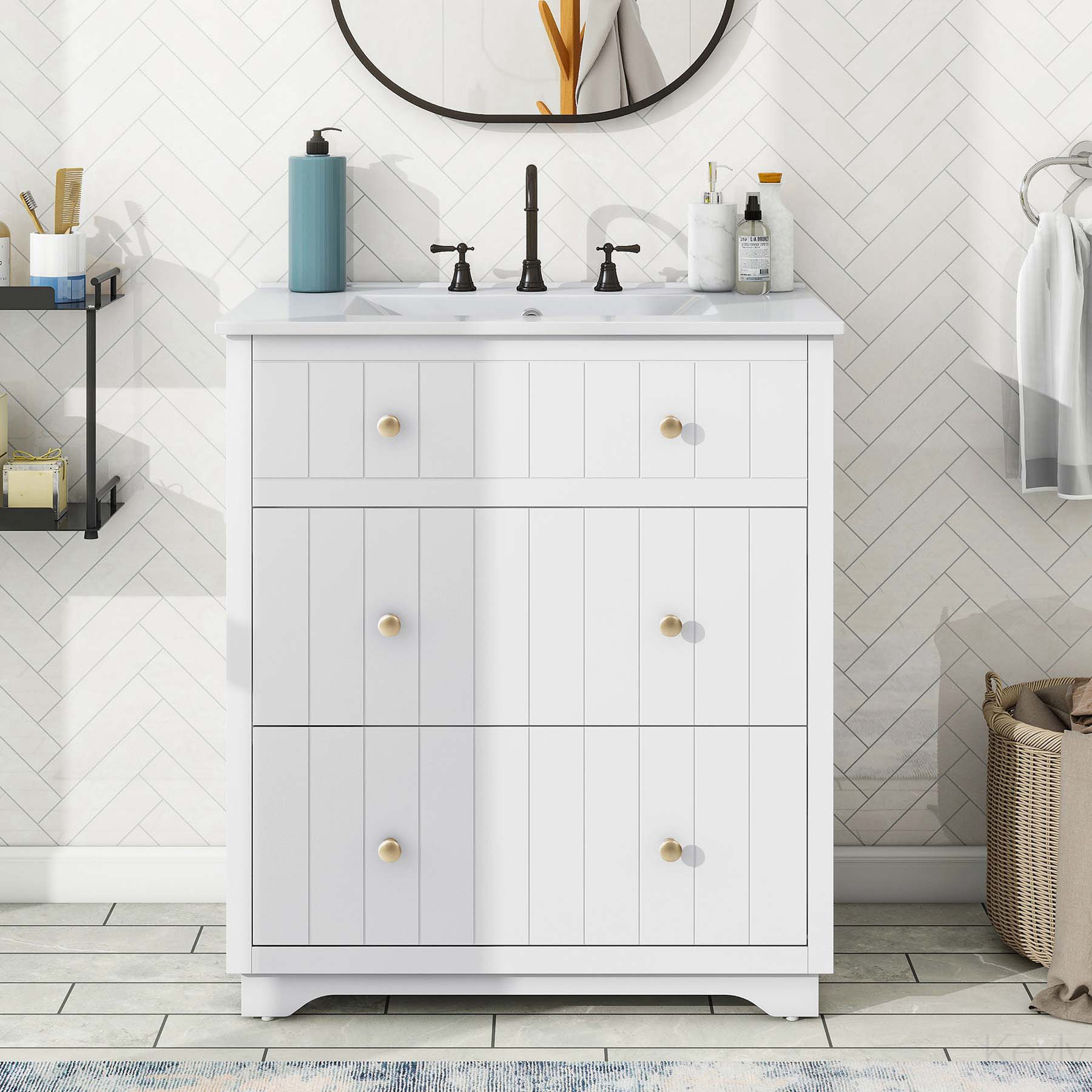 Mercer41 Boudot 30" Single Bathroom Vanity Set | Wayfair