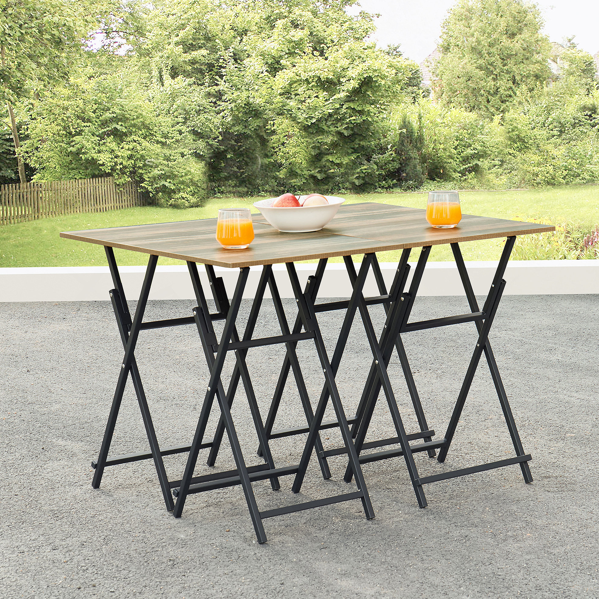 17 Stories No Assembly Tv Trays, Set Of 4, Folding Snack Tables | Wayfair