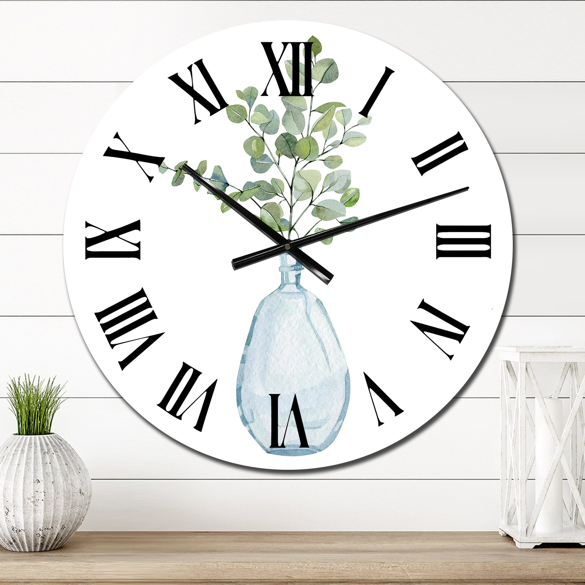 East Urban Home House Plants in Glass Vase Eucalyptus Branches ...