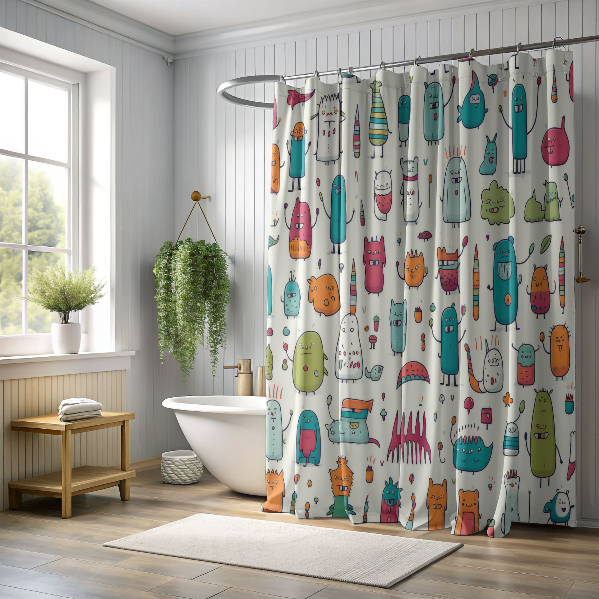 Latitude Run® Animated Bliss - Premium Shower Curtain | Wayfair