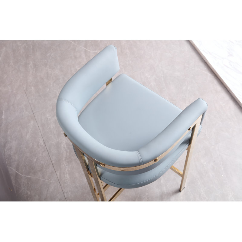 Infinity Luxury counter height bar stools with Modern Faux Leather for ...