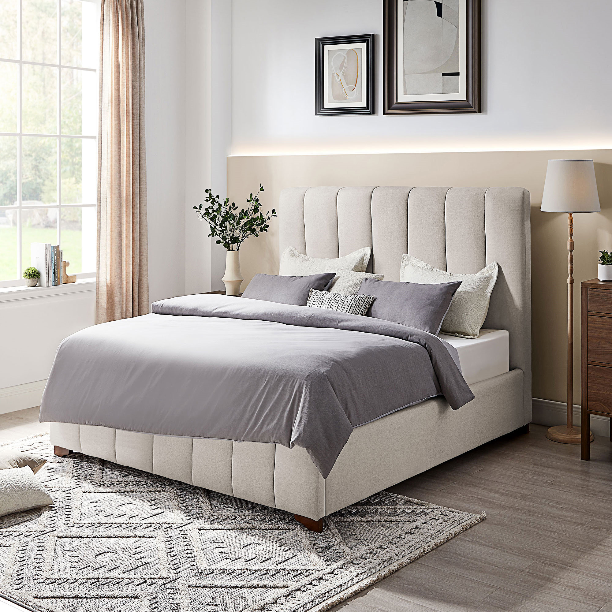 Latitude Run® Modern Design Bed Frame Upholstered Bed Frame Platform ...