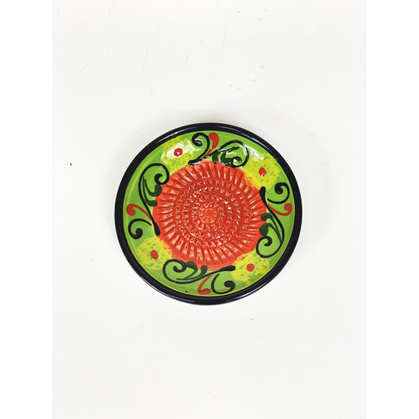 Verano Spanish Ceramics Classic Spanish - Garlic Rasp - Red/green ...