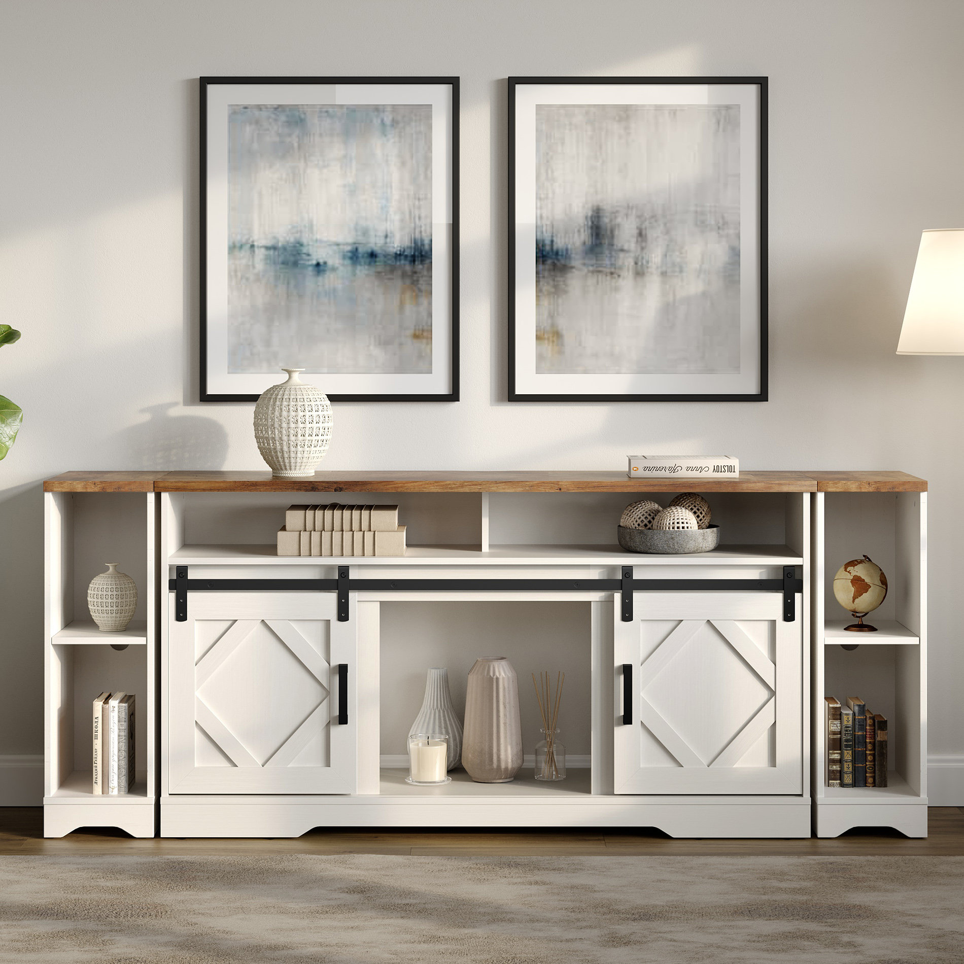 Gracie Oaks High TV Stand Entertainment Centre For 85 Inch Tvs ...