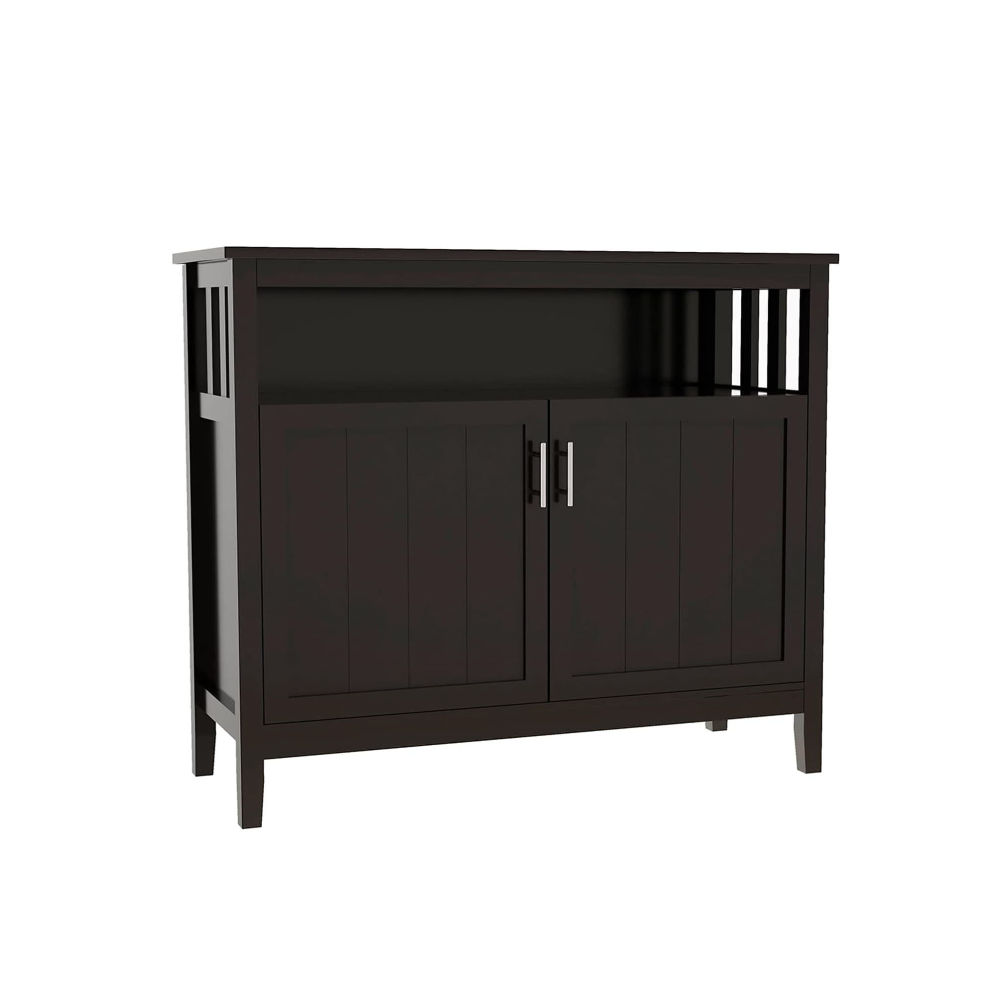 Winston Porter Espresso Buffet Cabinet, Modern Design with 2 Doors ...