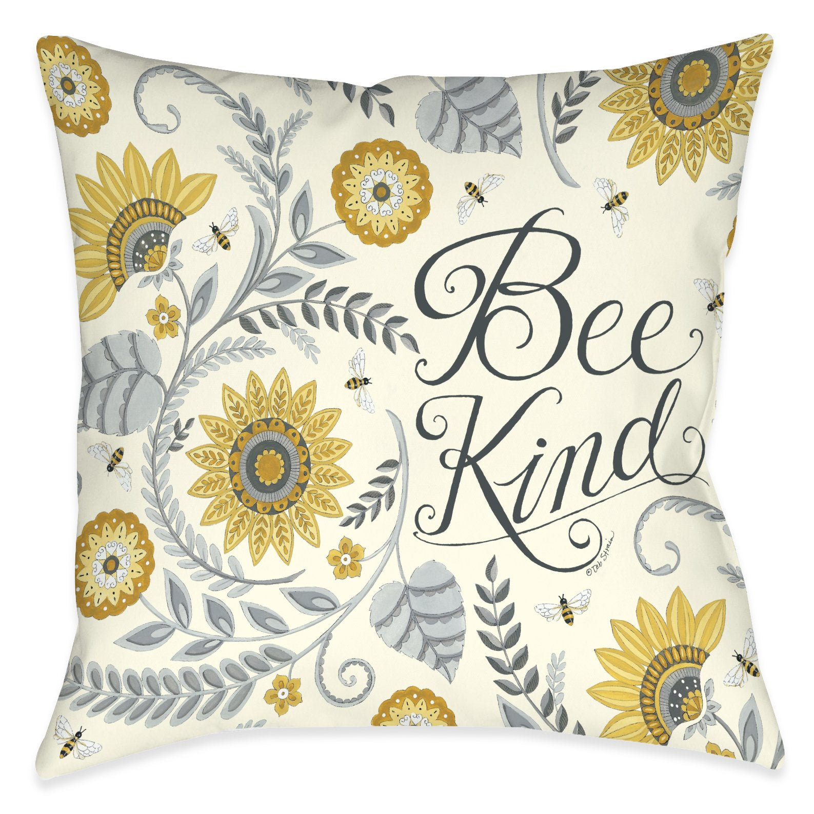 Laural Home Sophisticated Bees Bee Kind Outdoor Decorative Pillow | Wayfair