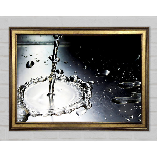 Highland Dunes Metal Water Splash Framed Print | Wayfair.co.uk