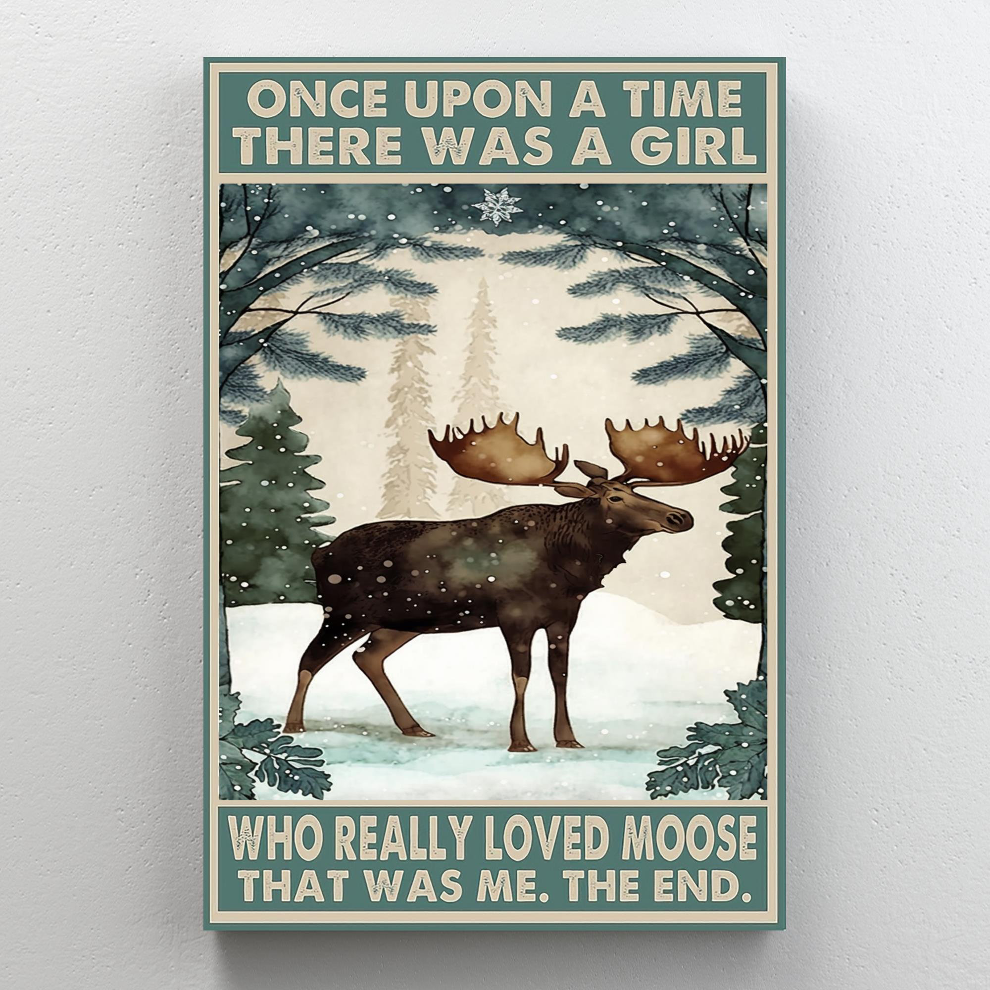 Trinx A Girl Who Really Loved Moose On Canvas Graphic Art | Wayfair