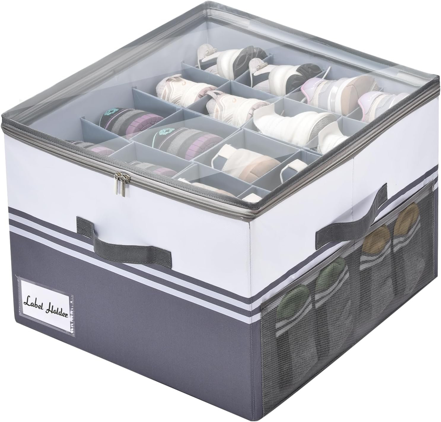 Latitude Run® 16 Pairs Shoe Organizer For Closet, Sandal Storage ...