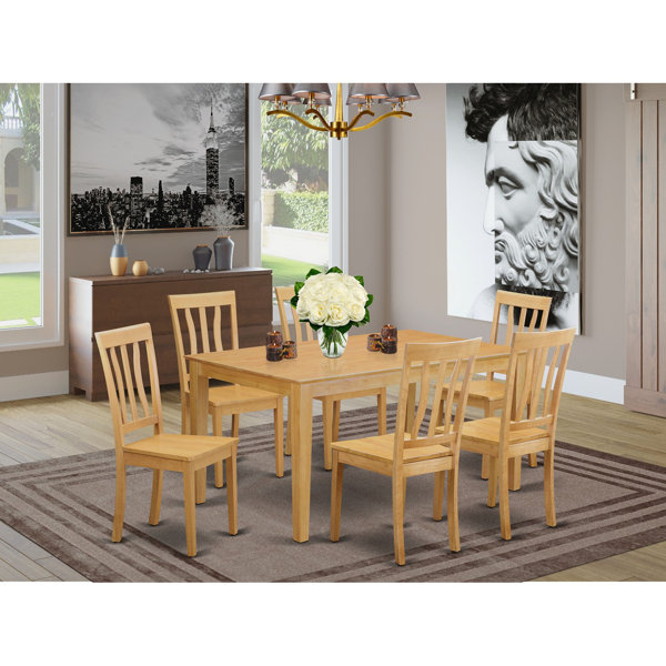 Winston Porter Alingtons Solid Wood Dining Set | Wayfair