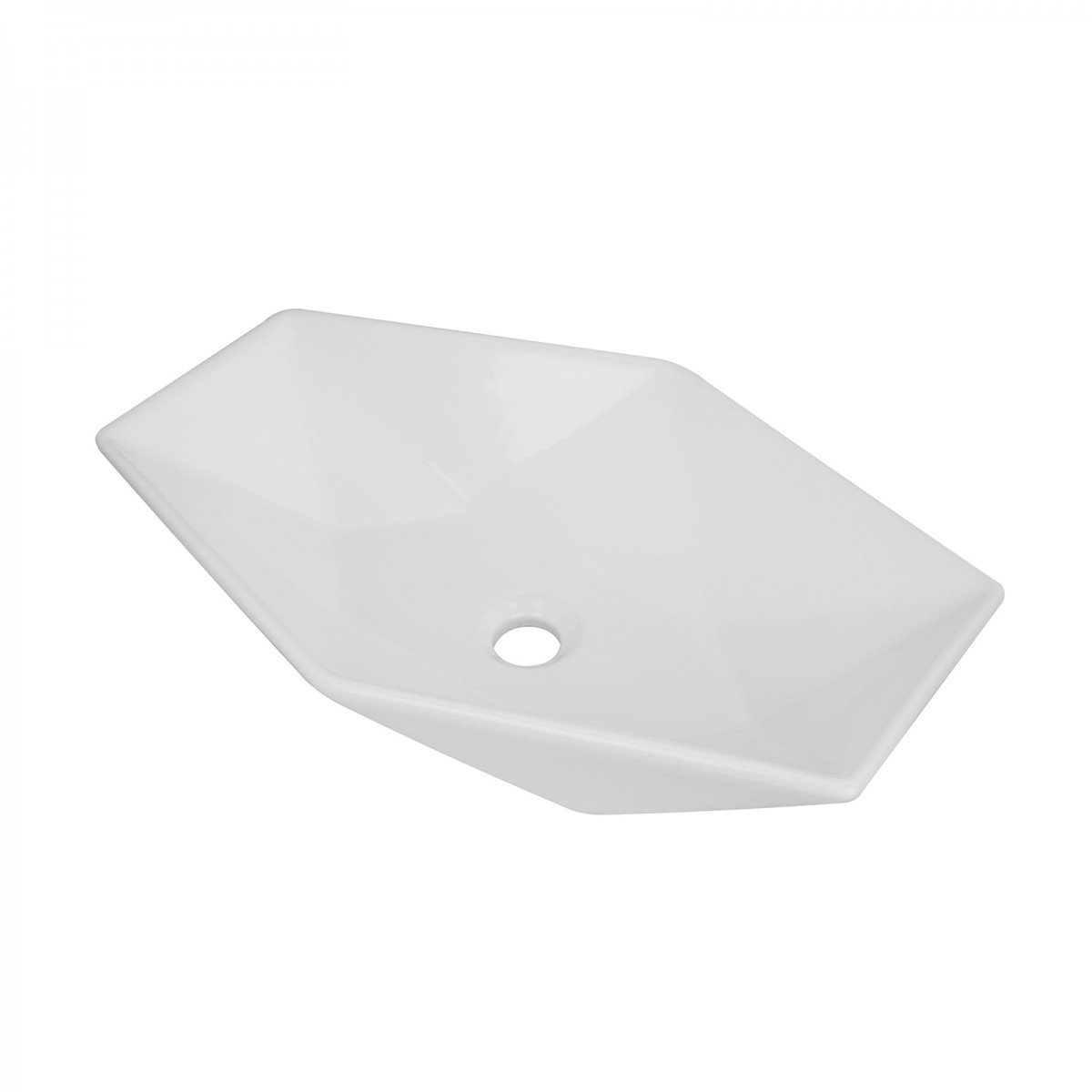 The Renovators Supply Inc. White Hexagon Vessel Bathroom Sink | Wayfair