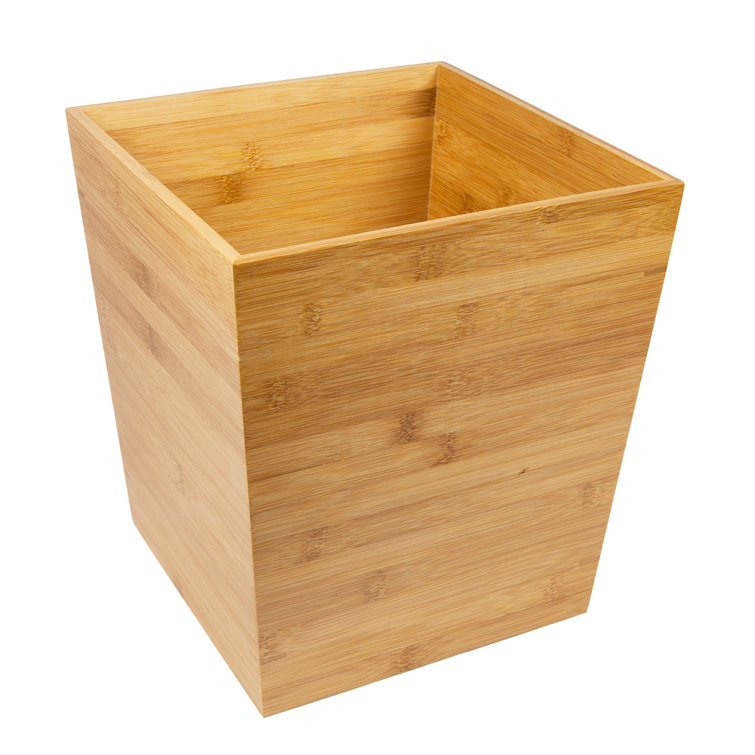 Woodluv Solid Wood Open Trash Can - & Reviews | Wayfair.co.uk