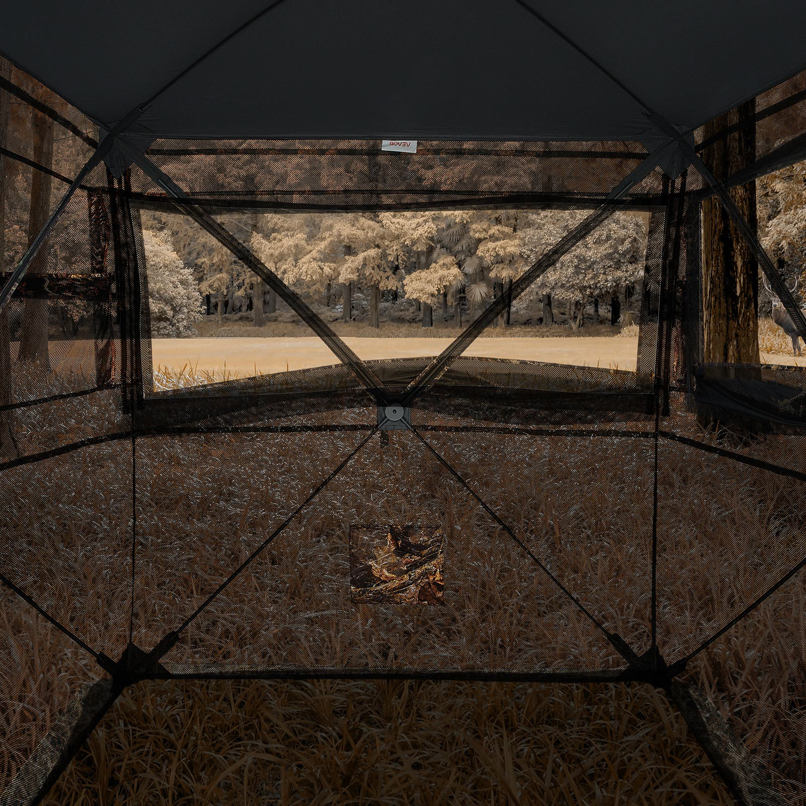 VEVOR Portable Hunting Blind See Through Ground Deer Blinds 2-3 Person ...