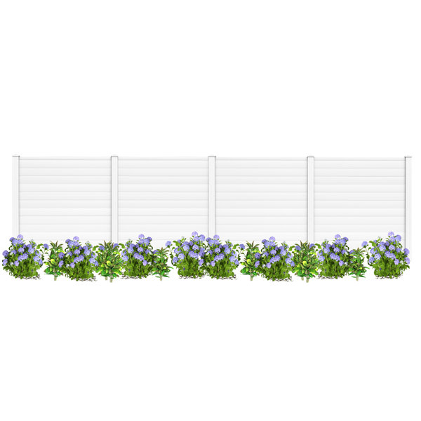Topbuy 4 ft. H x 8 ft. W Vinyl Privacy Screen | Wayfair