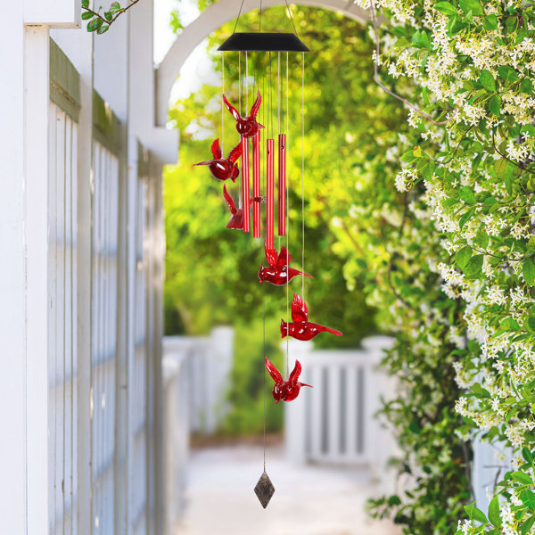 ExhartSolar Cascading Cardinal Wind Chime - Wayfair Canada