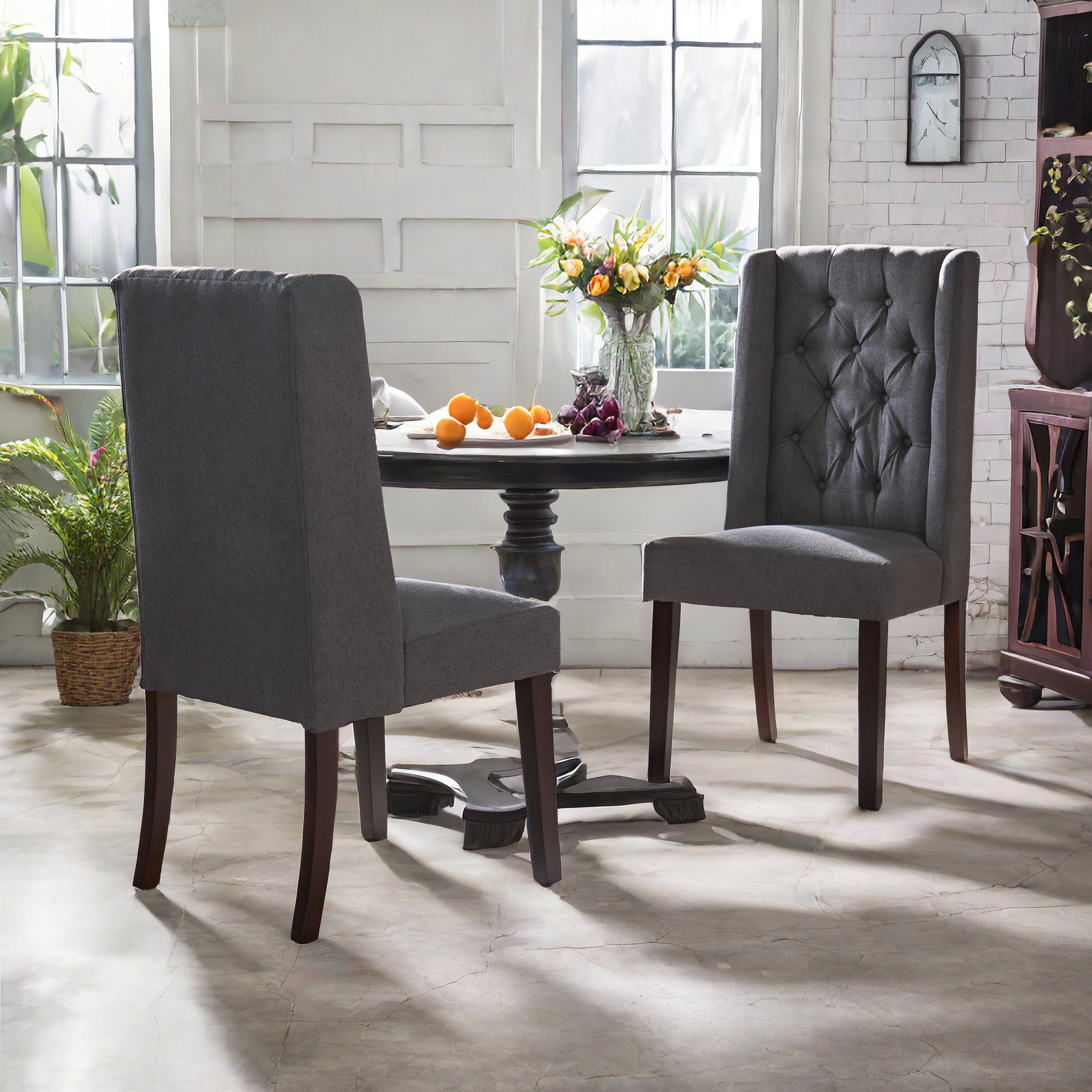 Winston Porter Sufiyaan Polyester Blend Side Chair Dining Chair | Wayfair