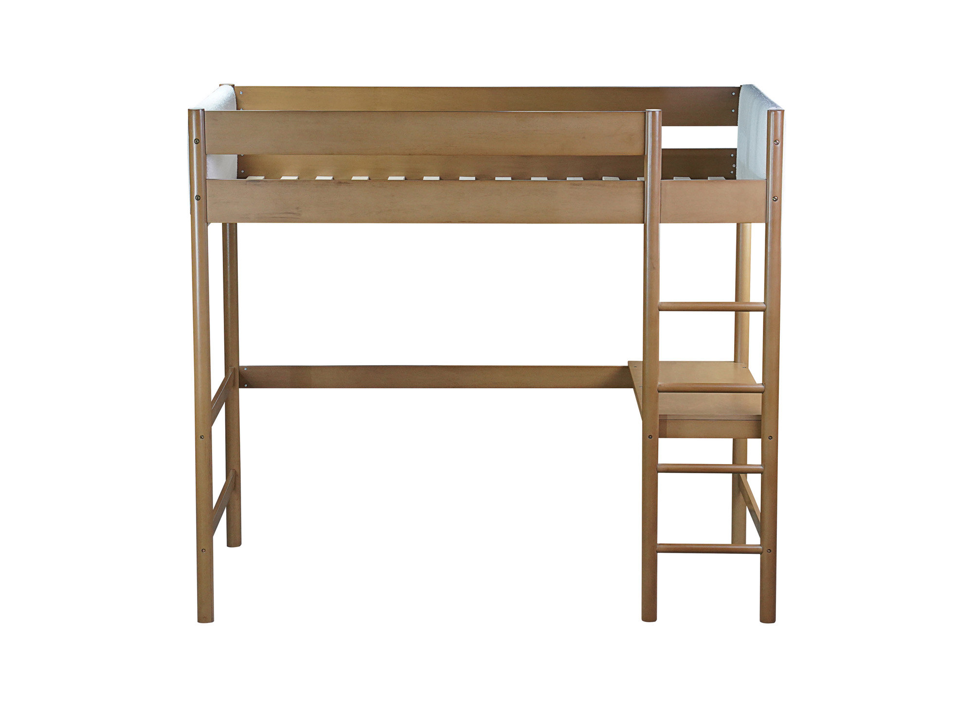 Harriet Bee Twin Size Loft Bed With Desk, Upholstered Loft Bed Frame ...