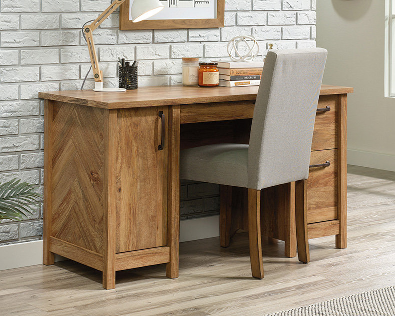 Inbox Zero Mango Finish Computer Desk | Wayfair