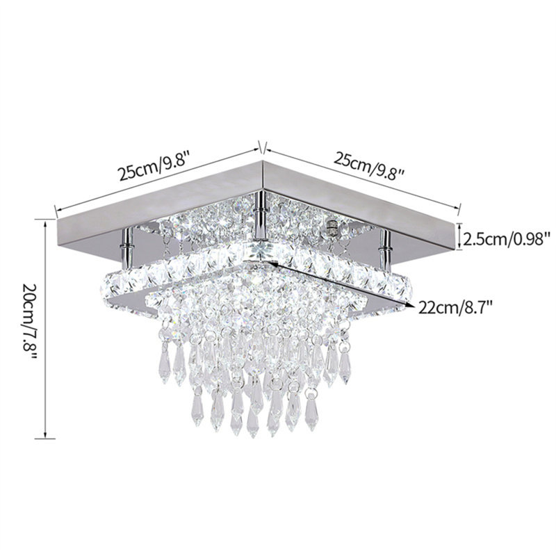 House of Hampton® Daevaughn 1 - Light Unique Square LED Chandelier with ...